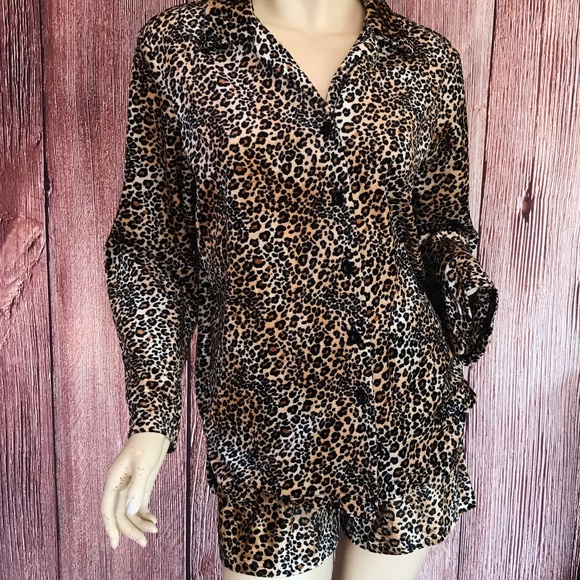 Softwear | Intimates & Sleepwear | Pajama Shorts Set Leopard Print ...